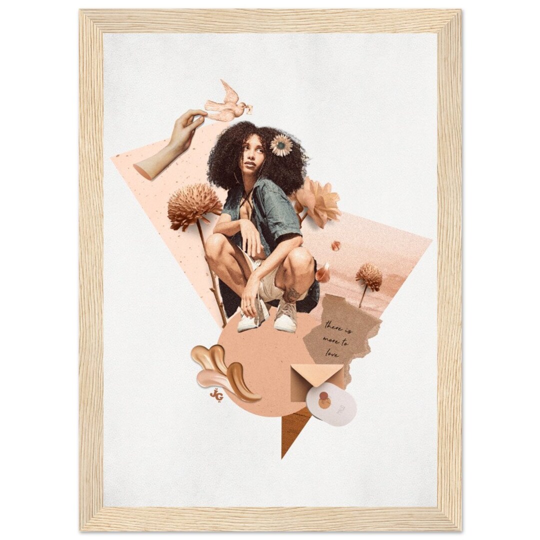 Pantone 2024 Peach Fuzz Collage Poster With Frame - Etsy