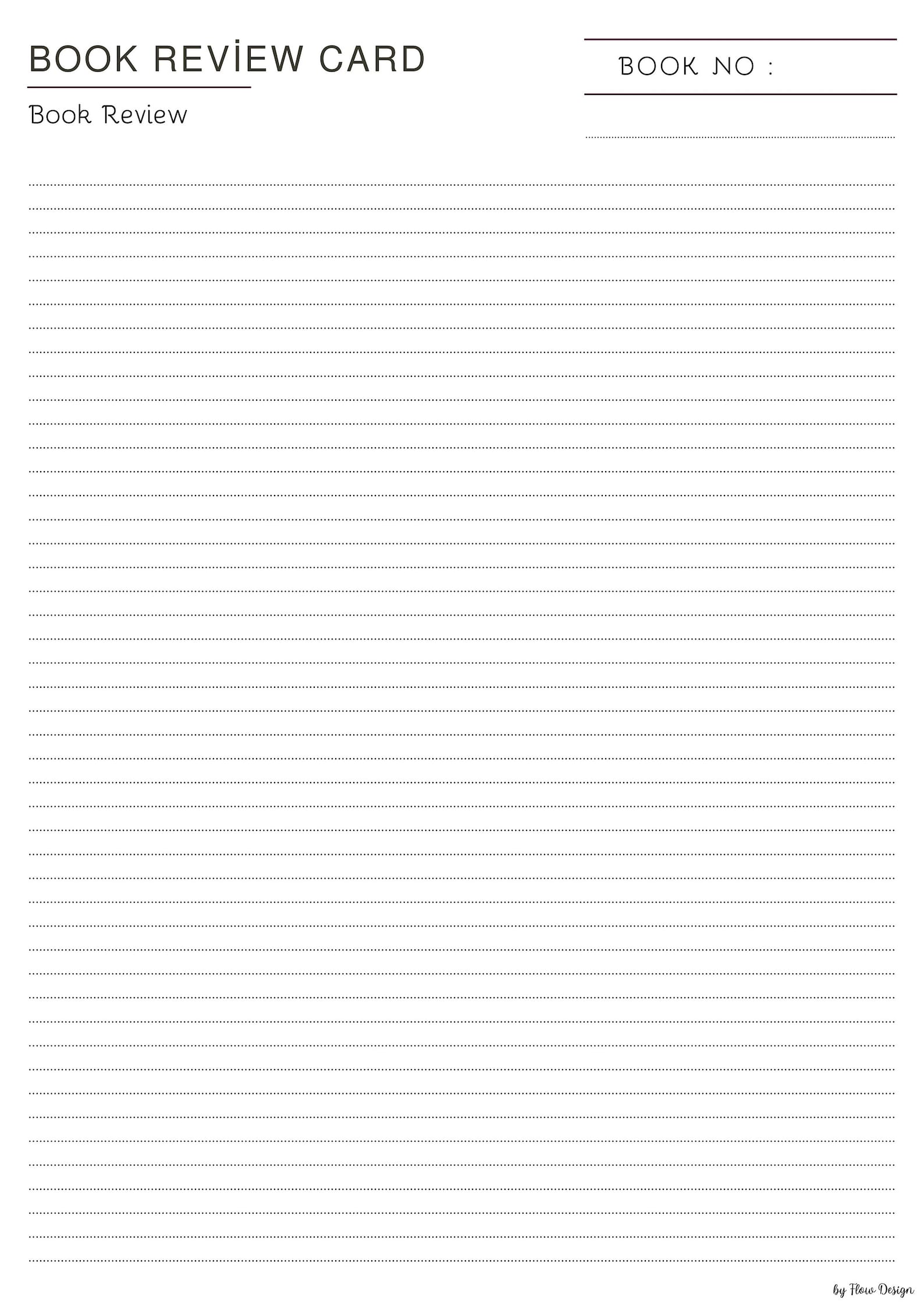 Printable Book Review Card Book Review Template Book Review - Etsy