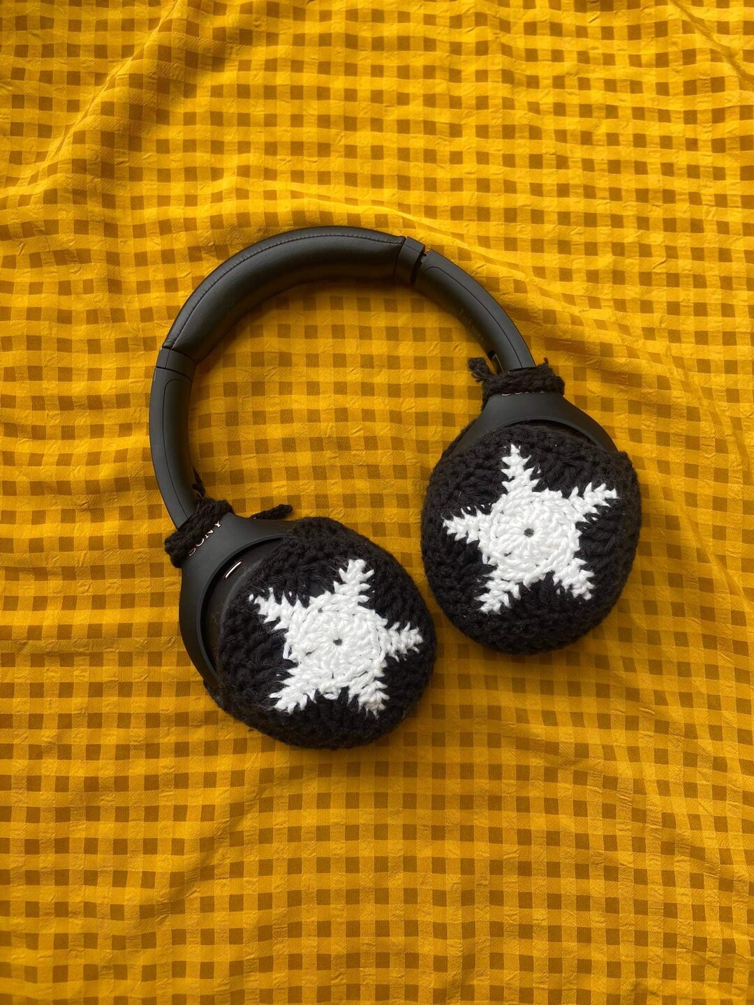 Handmade Crochet Star Headphone Case Cover Sony - Etsy