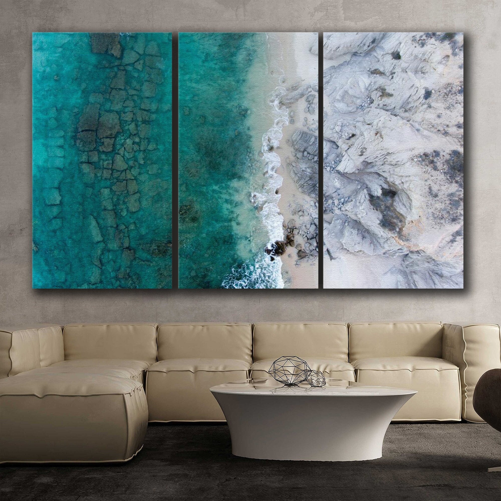 Beach Ocean Abstract Wall Art Ocean Abstract Print Nautical - Etsy