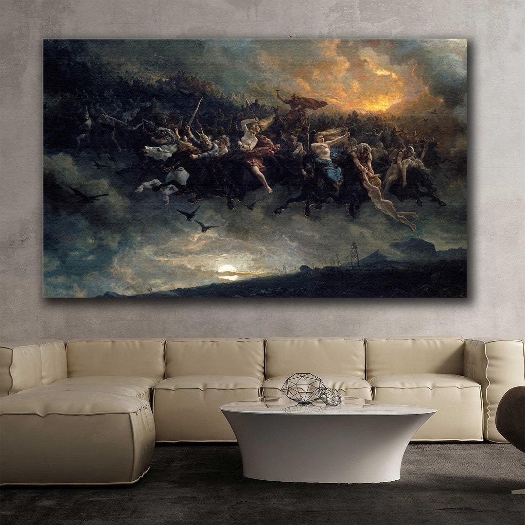 Peter Nicolai Arbo the Wild Hunt of Odin Reproduction Canvas Wall Art ...