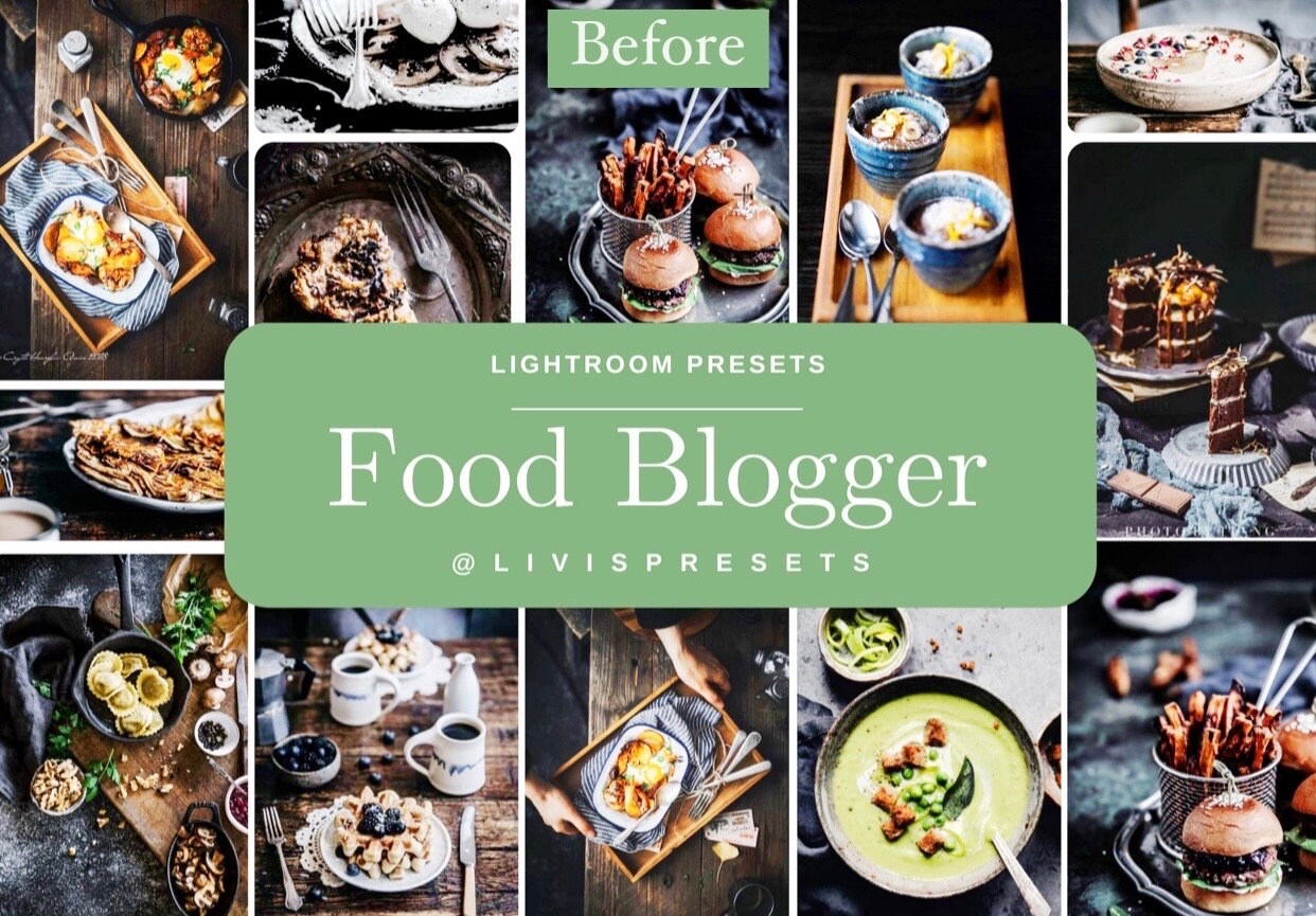 Lightroom Presets Food Photography, Food Blogger Presets Tasty Food ...