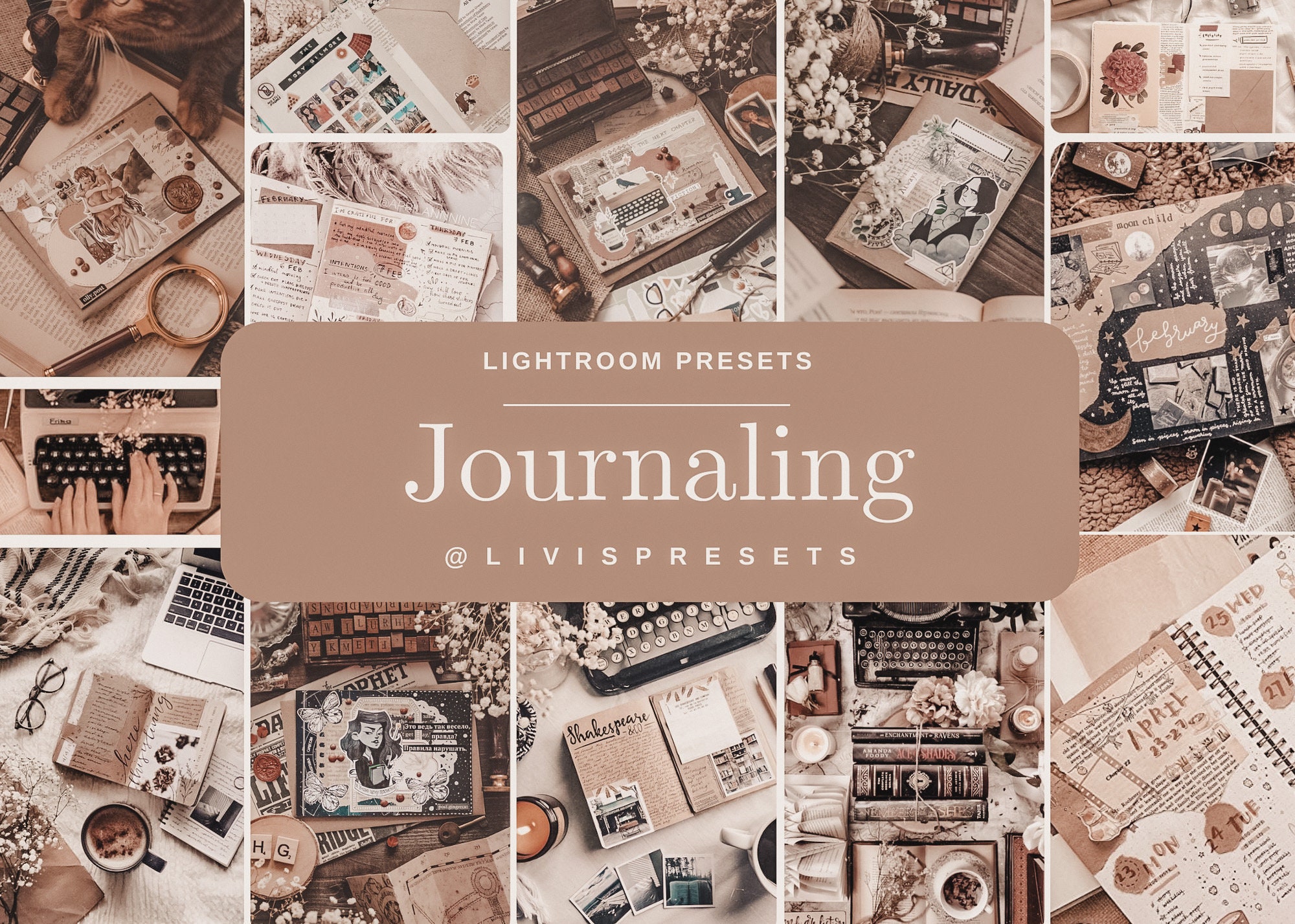 Lightroom Presets Journaling Presets Bookstagram Aesthetic - Etsy