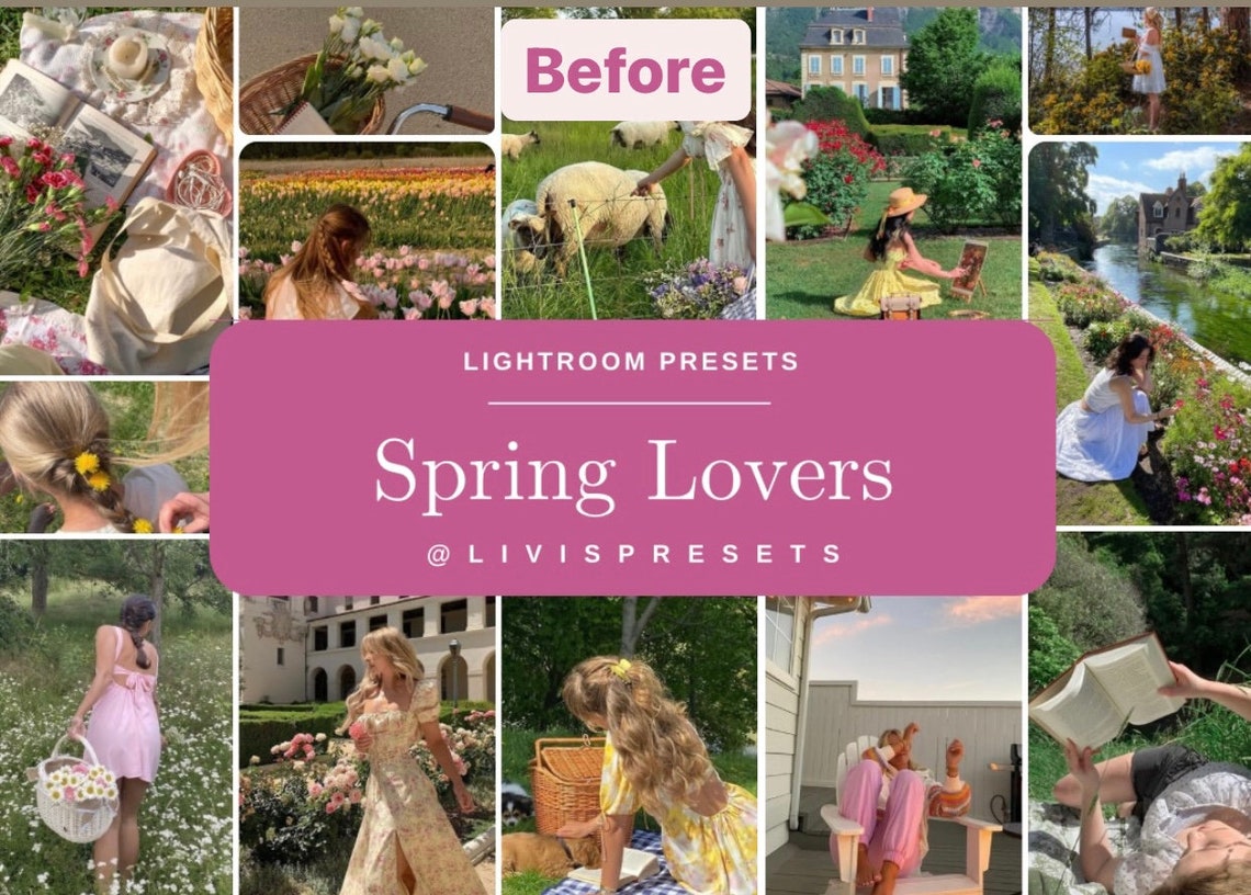 Lightroom Presets Spring Presets Vintage Spring Aesthetic, Presets ...