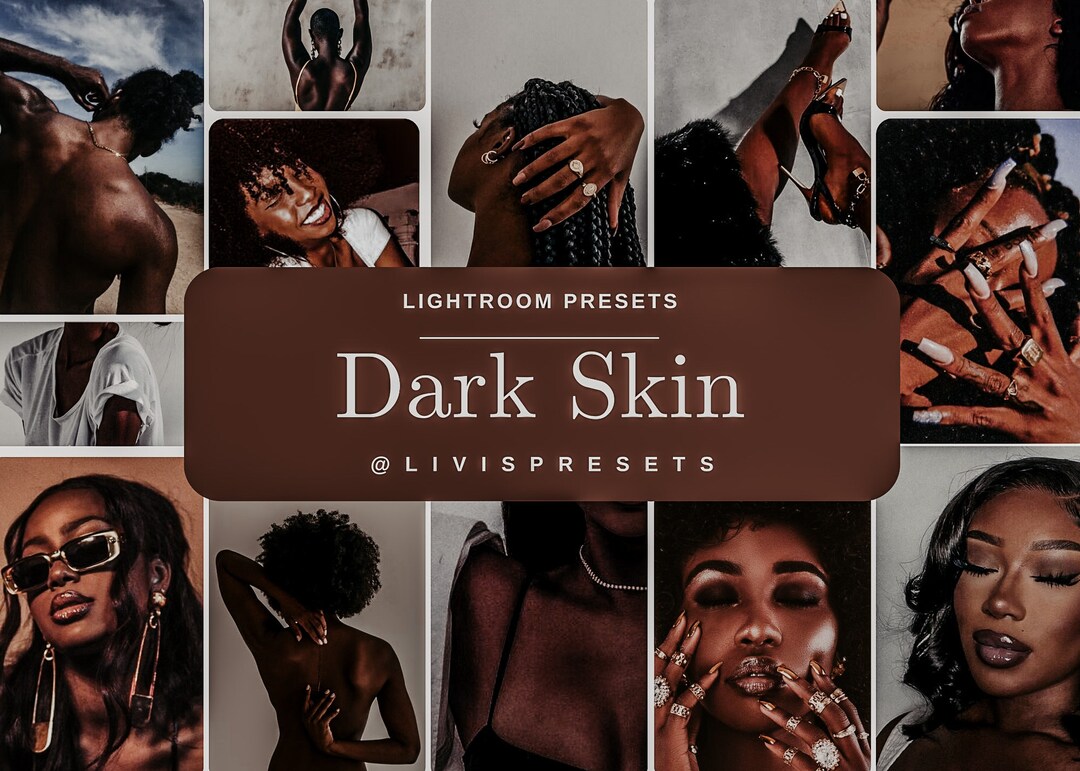 Lightroom Presets Dark Skin Portrait Selfie Presets Black Beauty ...