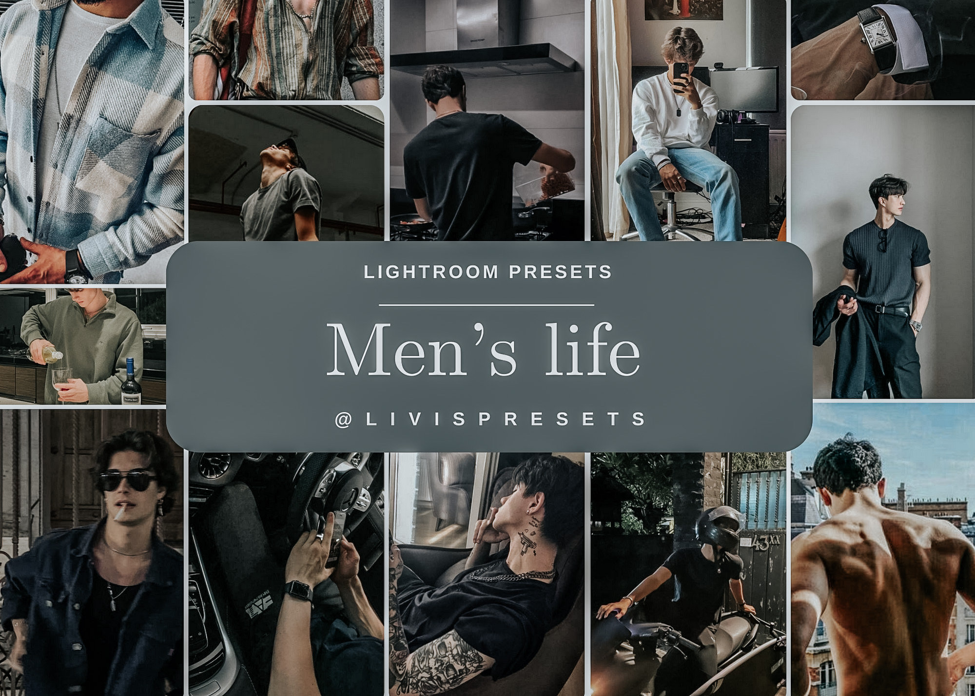 Lightroom Presets Men's Life Presets Bright and Airy, Moody Male ...