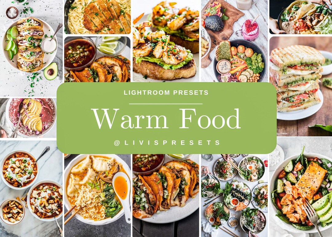 Lightroom Presets Warm Food Photography, Food Blogger Preset, Tasty ...
