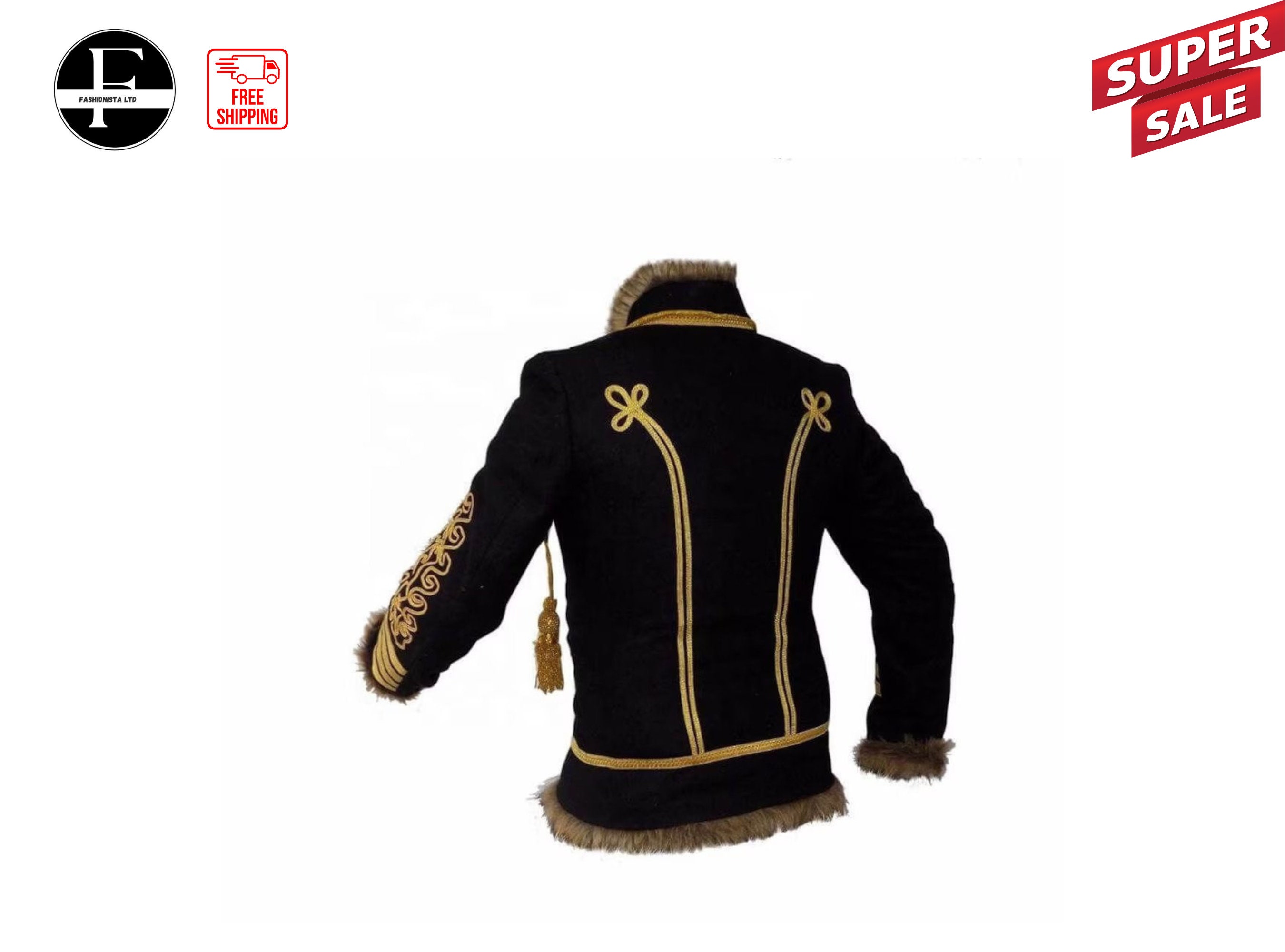 Military Uniform Napoleonic Hussar Jacket Piping Tunic Pelisse Jimi ...