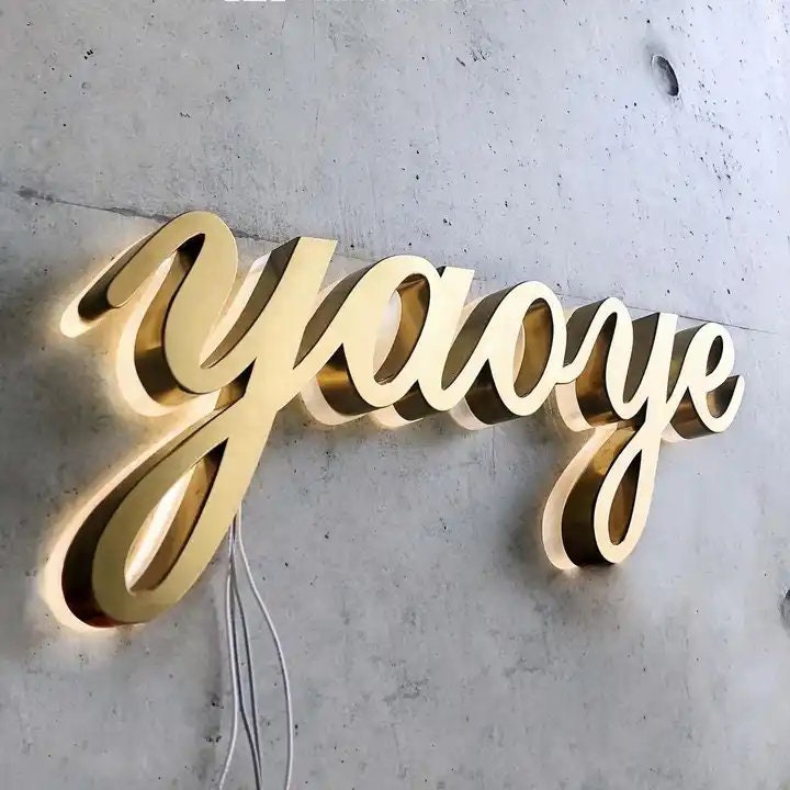 Metal Business Signs Acrylic Sign 3d Backlit Sign Led Signs Custom ...