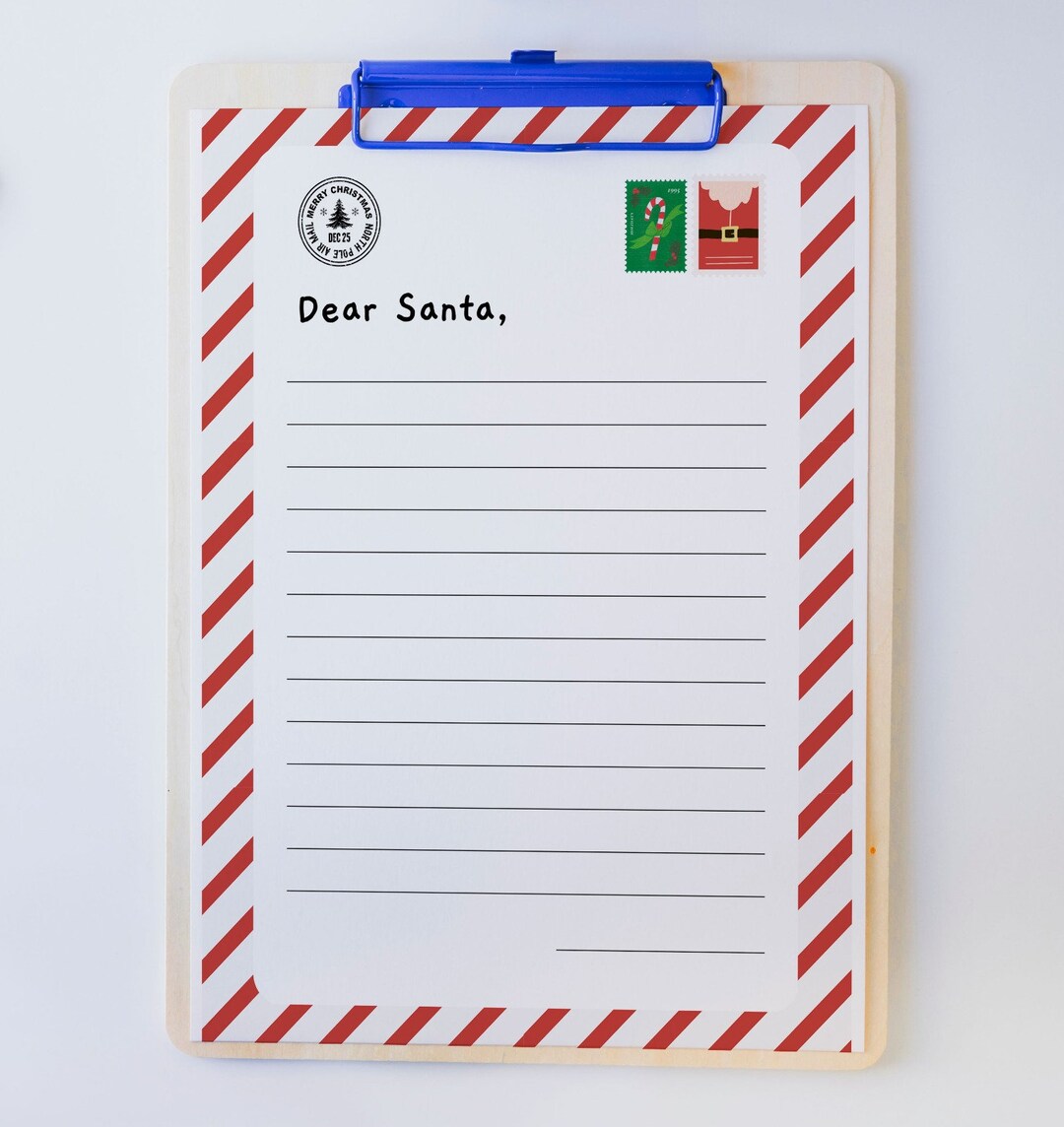 Christmas Wish List, Santa Claus Letter, Printable Wish List, Christmas ...