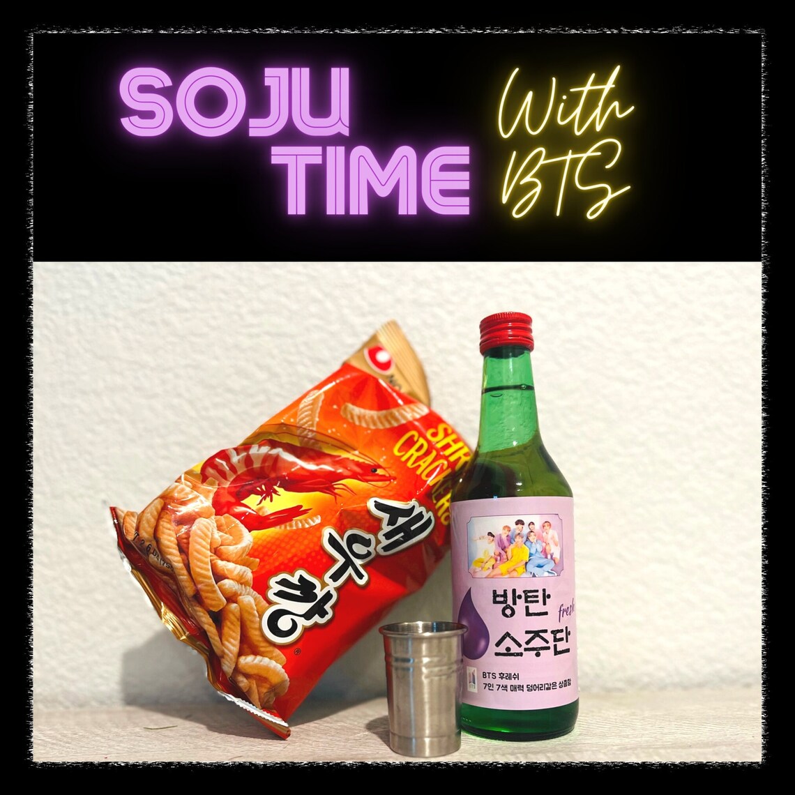 BTS Soju Sticker BTS Soju Bottle Sticker BTS Soju Label Gift Bts Purple ...