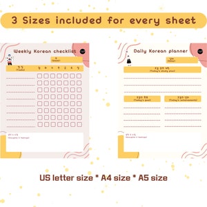 Korean Study Planner Korean Language Study Checklist Daily Korean ...