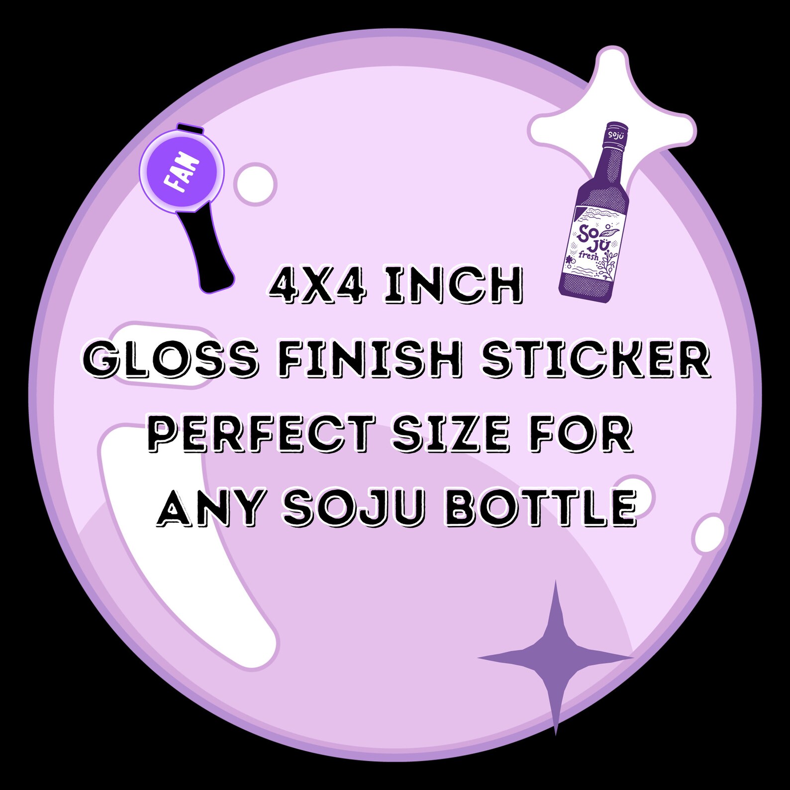 BTS Soju Sticker BTS Soju Bottle Sticker BTS Soju Label Gift Bts Purple ...