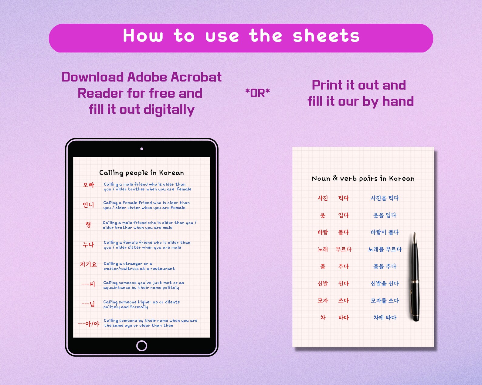 Korean Cheat Sheet Useful Korean Language Korean Time in Korean ...
