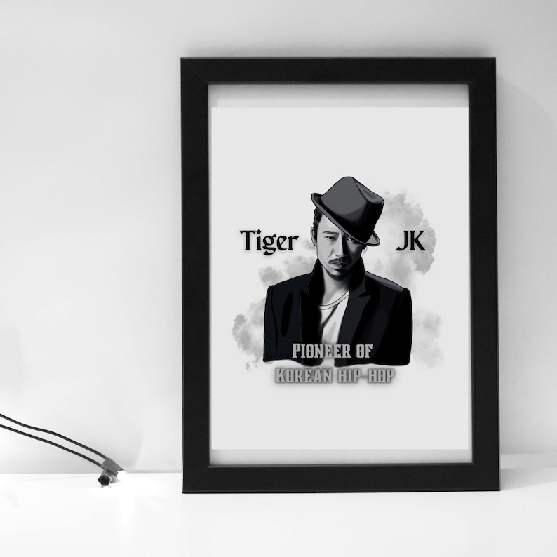 Tiger JK Wall Art Drunken Tiger Korean Hiphop Korean Rapper - Etsy