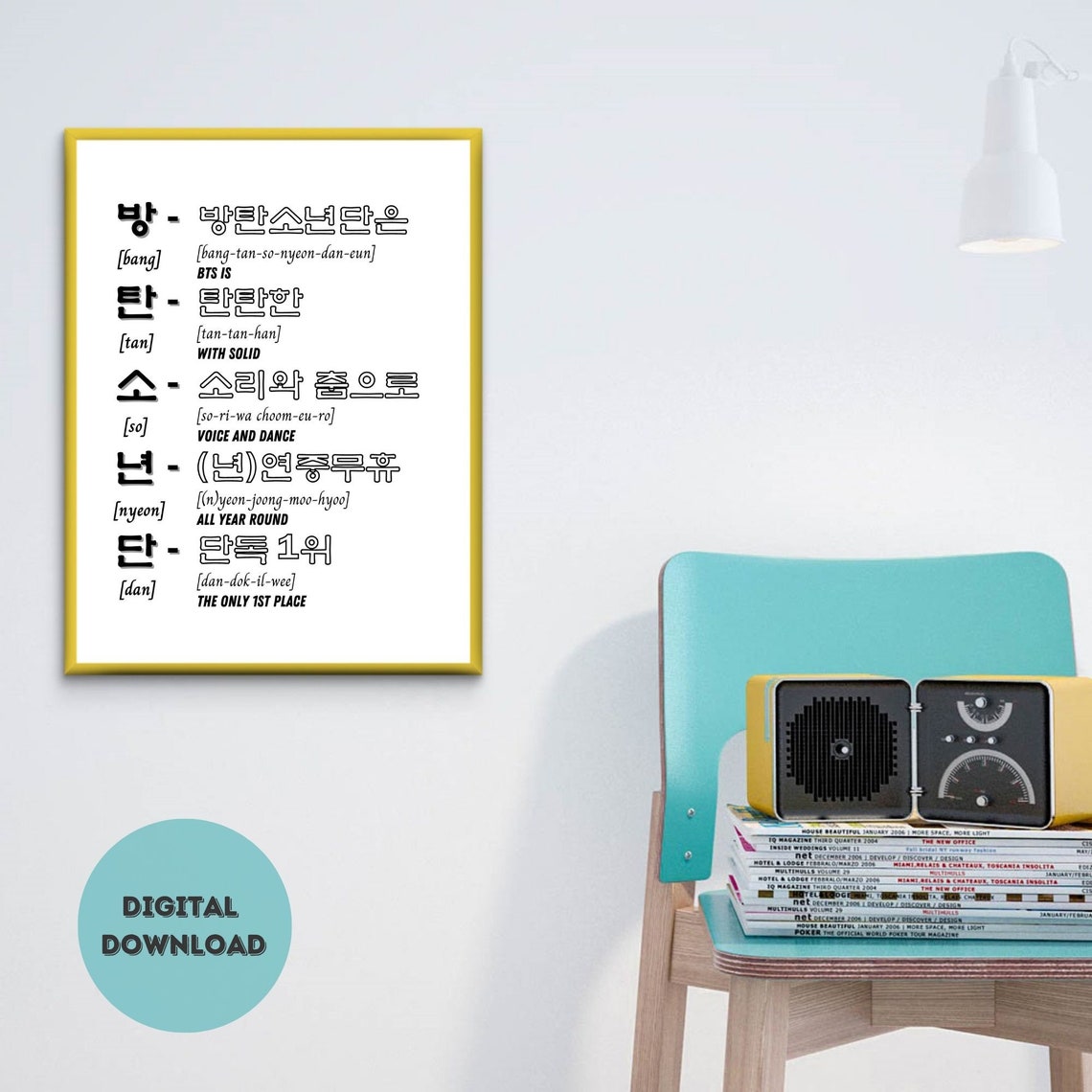 BTS Poem BTS Gift Kpop Art Print Bangtansonyeondan Poem O-haeng-si BTS ...