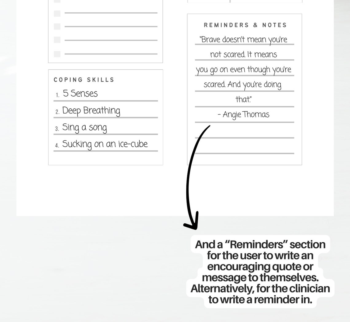 Printable Safety Crisis Plan Worksheet, Therapy Aid, Therapy Resource ...