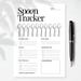 Spoon Theory Daily Tracker, Energy Budget, Fatigue Journal, Spoonie ...