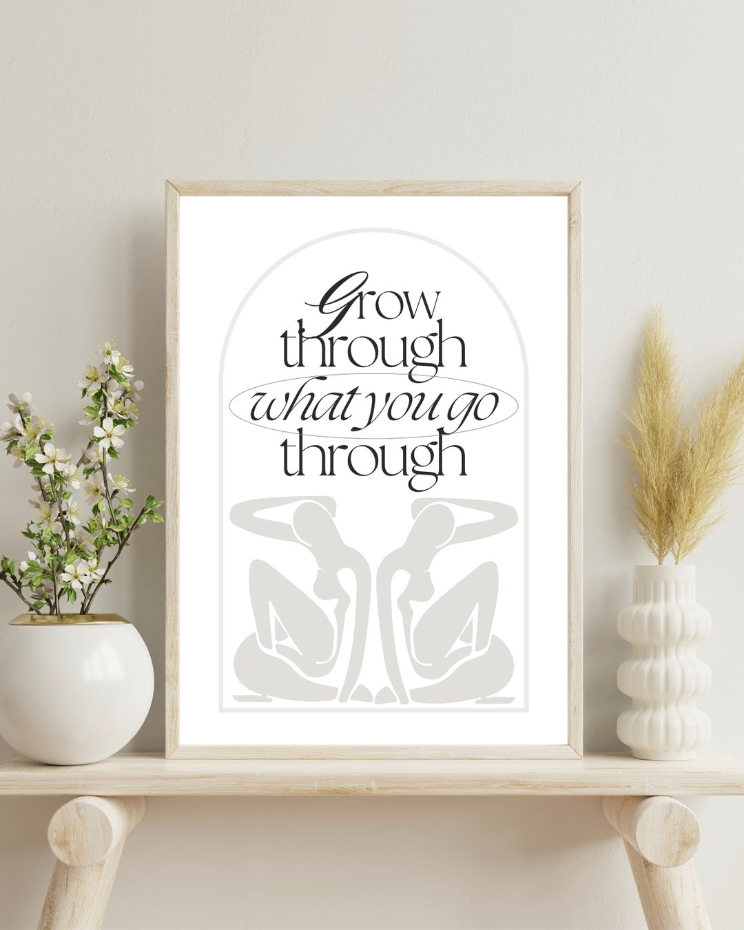 Growth Mindset Poster, Motivational, Minimalist, Mental Health, Trendy ...