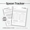 Spoon Theory Daily Tracker, Energy Budget, Fatigue Journal, Spoonie ...