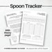 Spoon Theory Daily Tracker, Energy Budget, Fatigue Journal, Spoonie ...