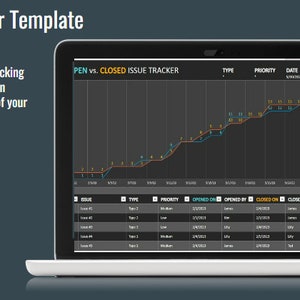 Issue Tracker Template Excel Spreadsheets Track Project - Etsy
