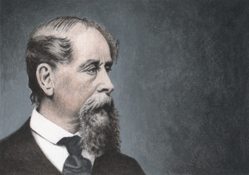 Charles Dickens art Print - Etsy