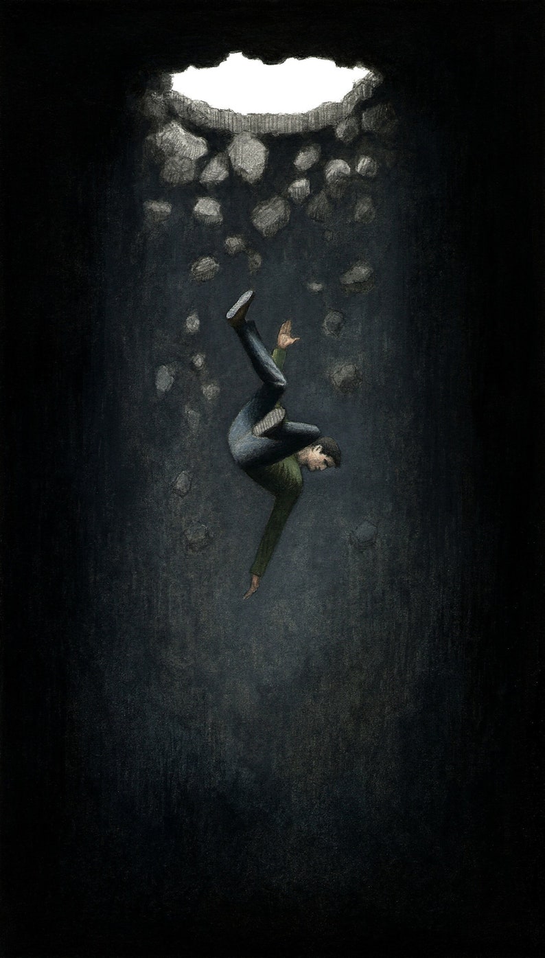 Falling (art Print) - Etsy