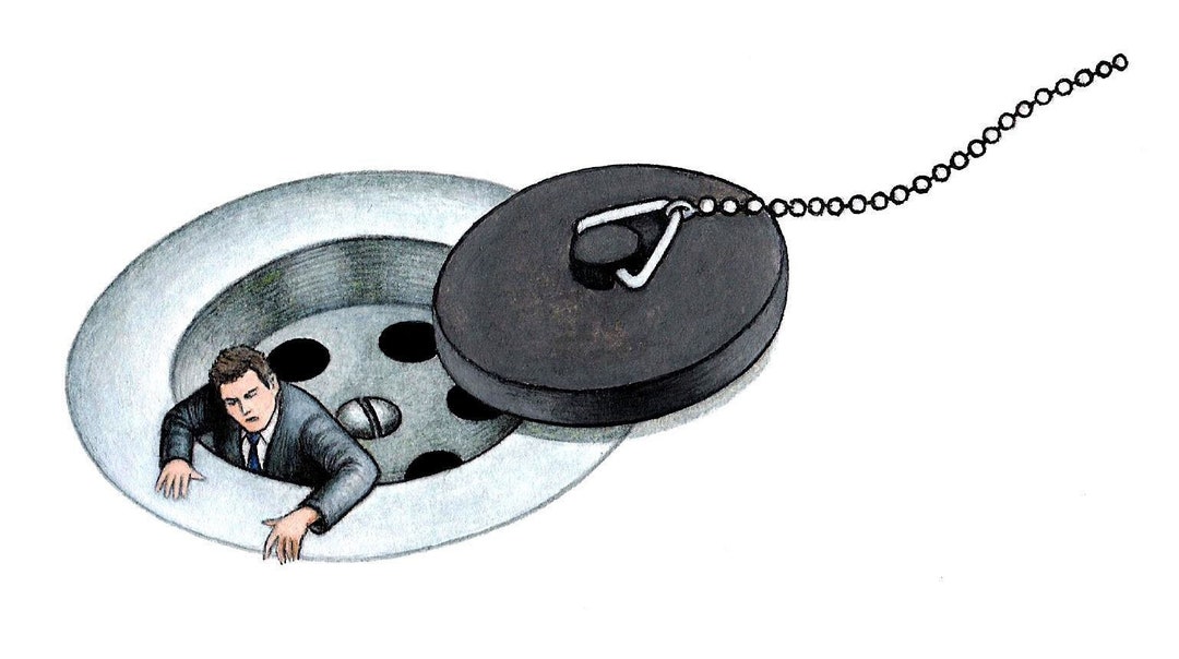 Down the Drain (art Print) - Etsy