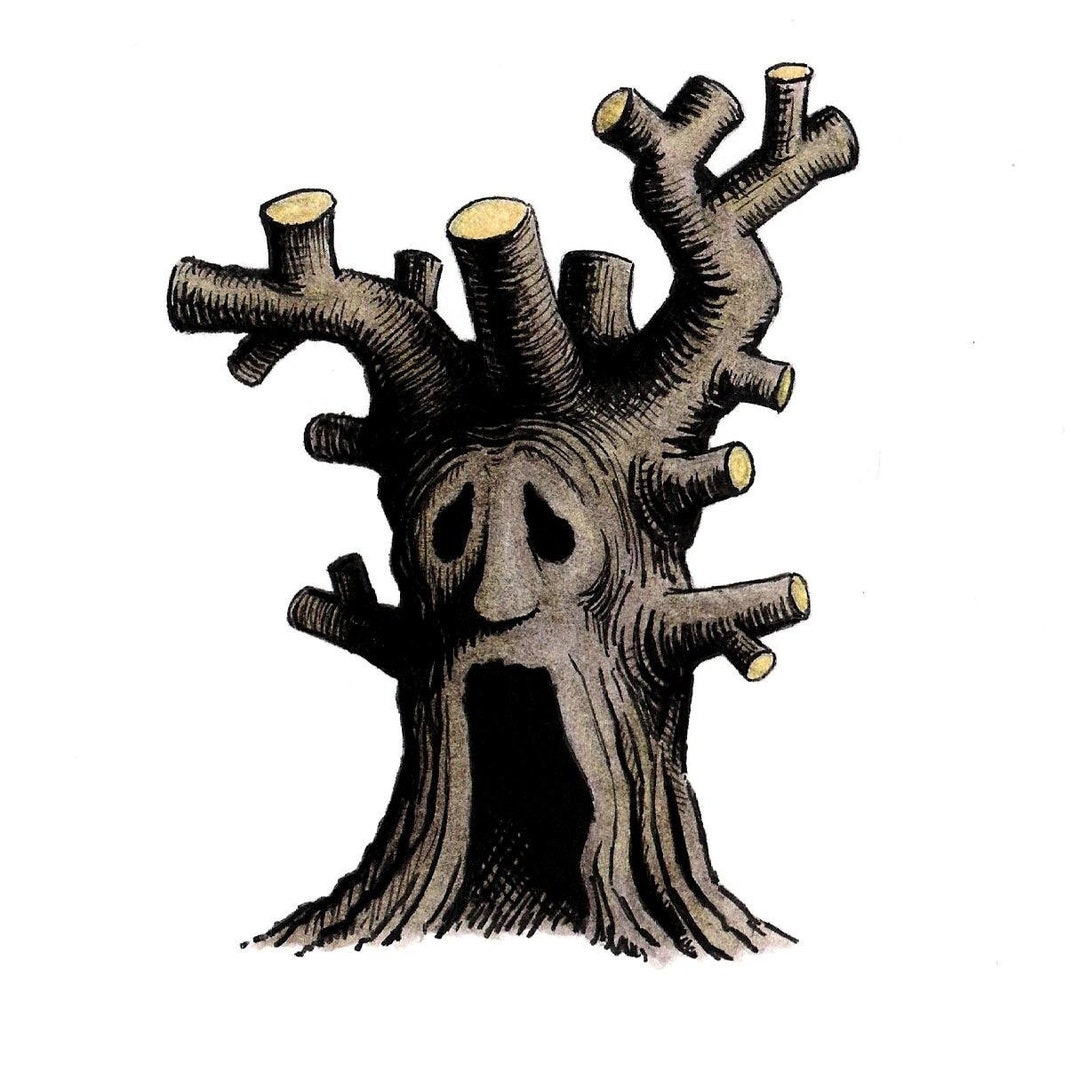 Pollarded Tree (art Print) - Etsy