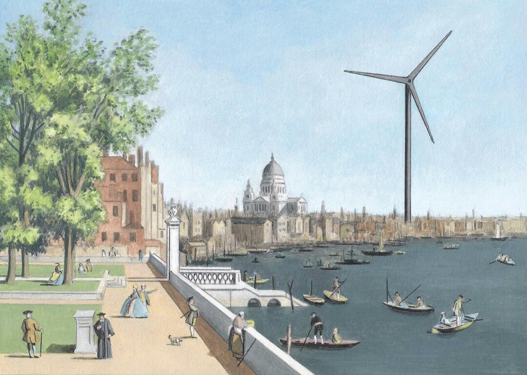 London Wind Turbine (art Print) - Etsy