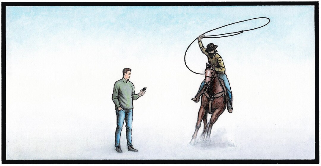 Phone Snatch (art Print) - Etsy