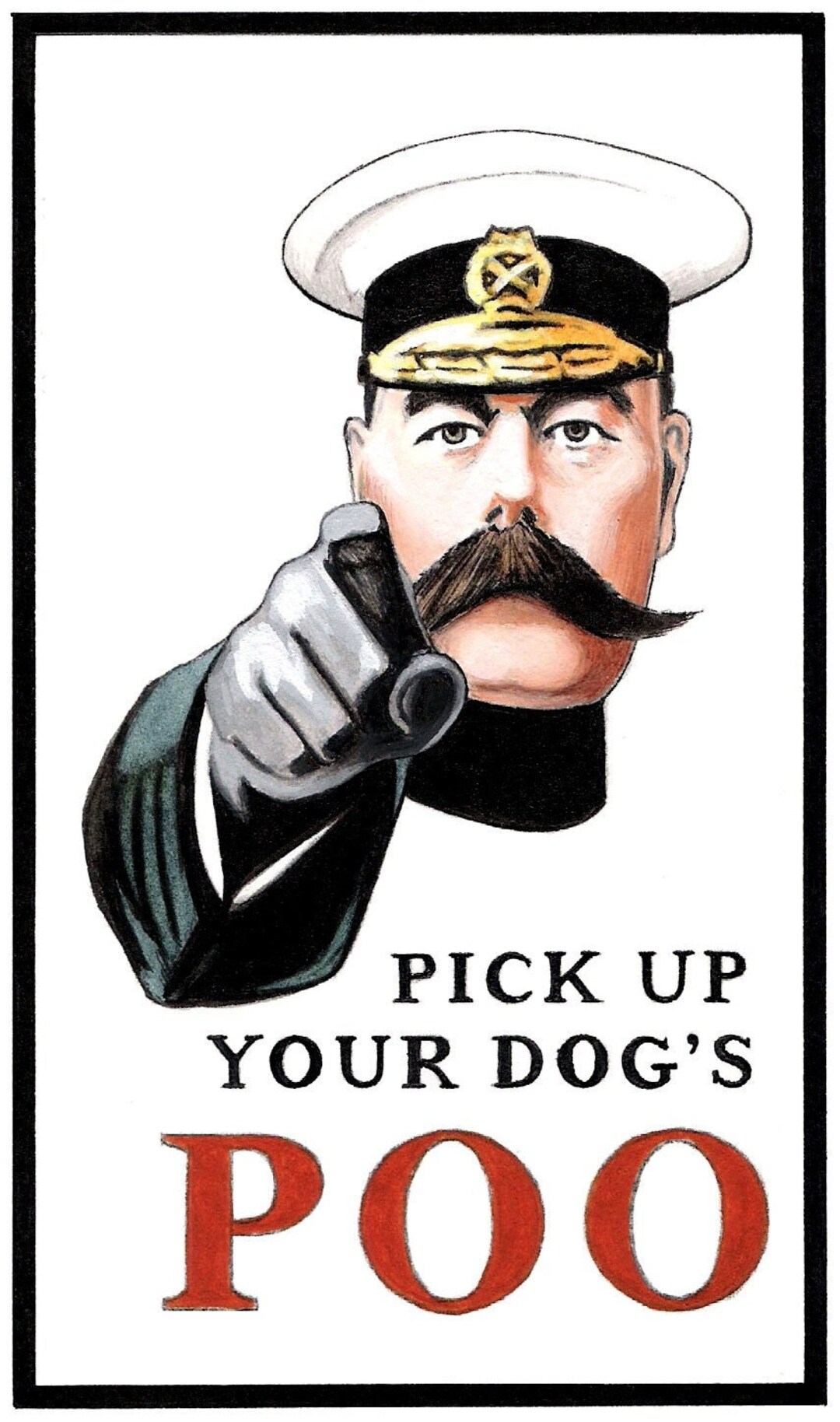 Dog Poo Warning art Print - Etsy
