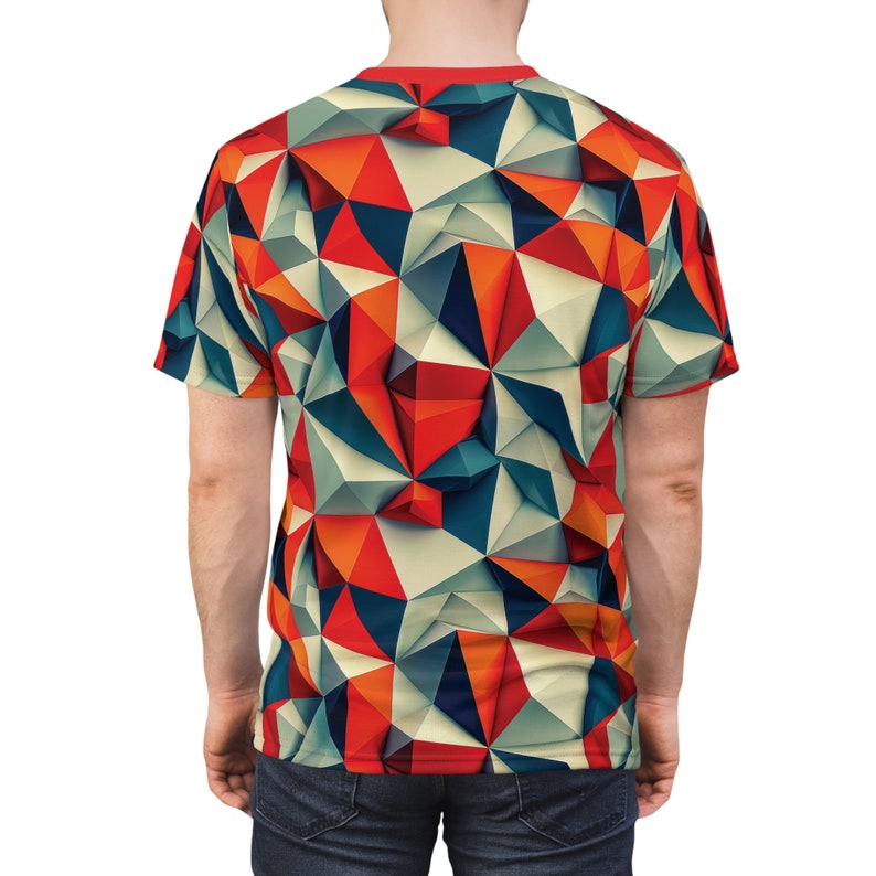 Low Poly Triangles T-shirt: Geometric Pattern, Minimalist Design ...