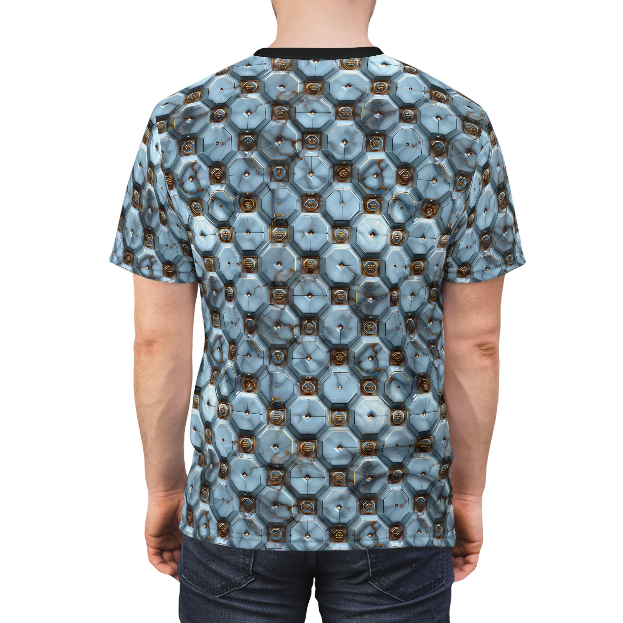 3D T-shirt, Mechanical Style, Future Design, Gold Elements ...
