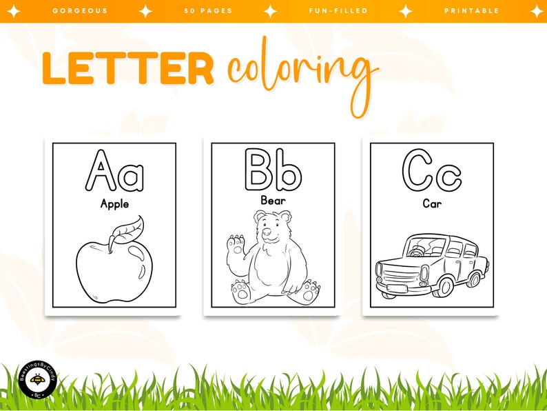 50 Page Alphabet Coloring Pages Preschool Worksheets Printable Games ...