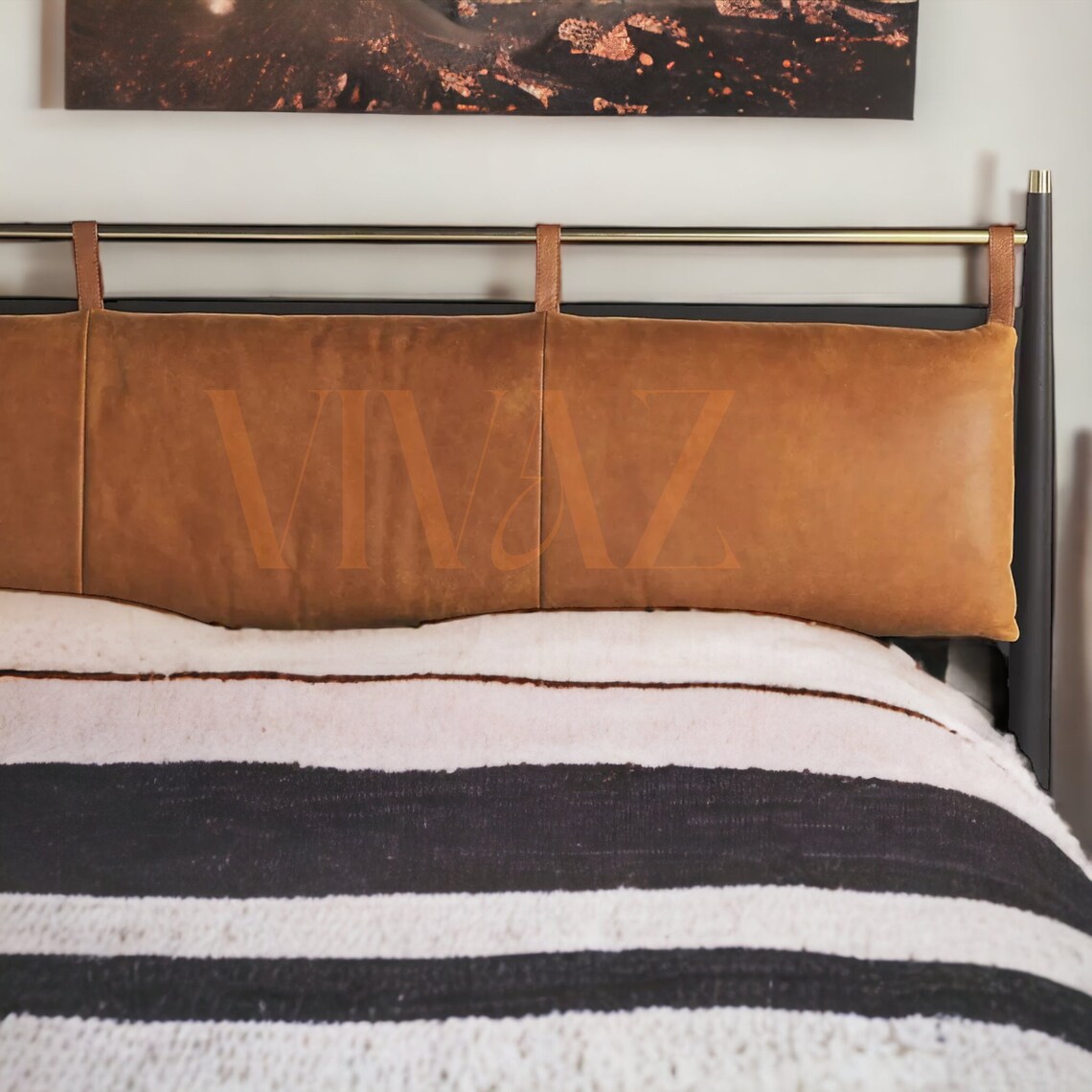 Handmade Vegan Leather Headboard Cover, King Size Headboard, Queen Size ...