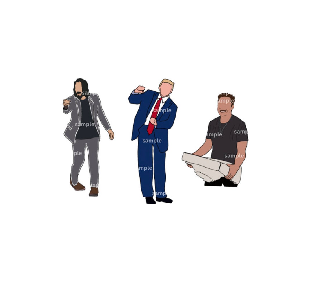 Donald Trump Elon Musk Keanu Reeves Stickers, Stickers for Sale, MAGA ...