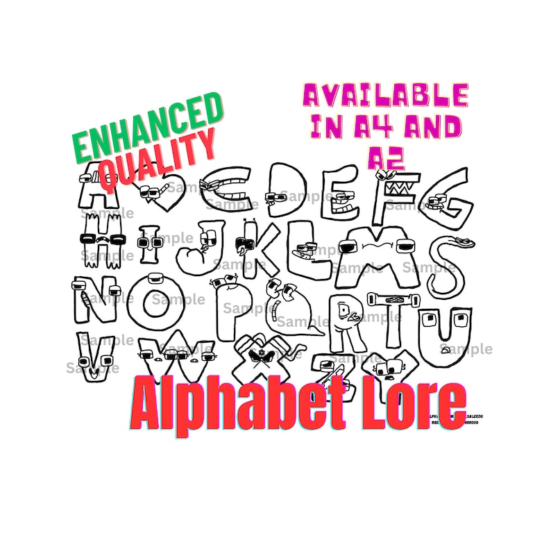 Alphabet Learn, Alphabet Lore Poster, Colour In, Alphabet Lore Colour ...