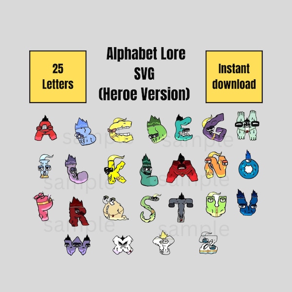 Alphabet Lore Printable Art - Etsy