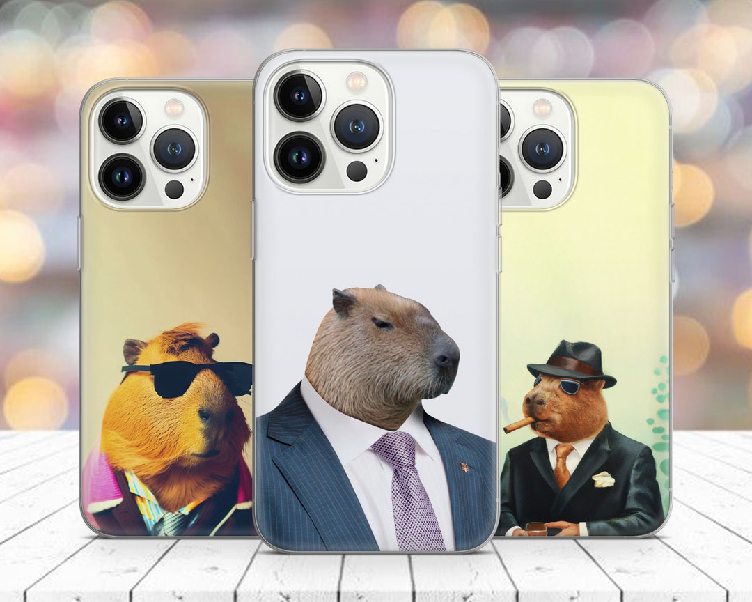 Capybara Meme Glasses Rodent Phone Case for iPhone 14 13 Pro Max 12 11 ...