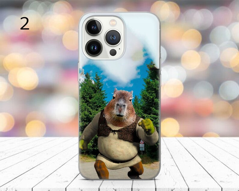 Capybara Shrek Meme Style Phone Case Cover for iPhone 14 13 Pro Max 12 ...