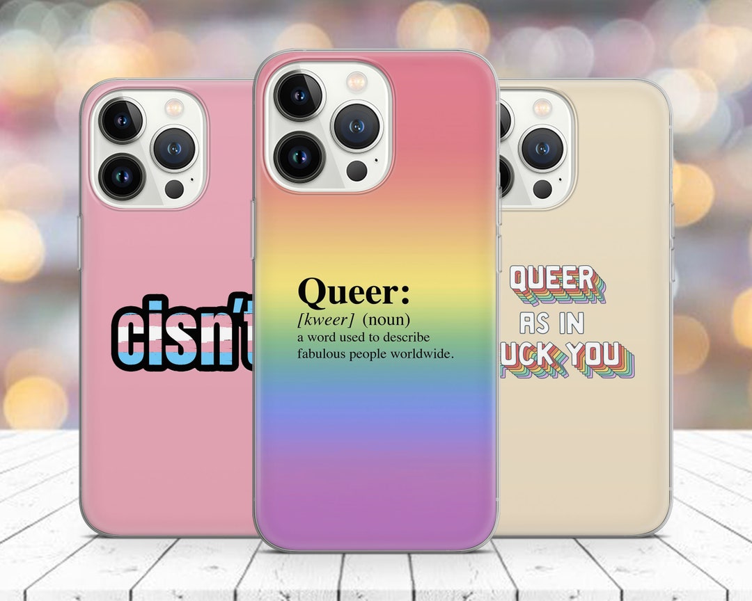 Queer Cis Phone Case LGBTQ Pride Month Cover for iPhone 14 13 Pro Max ...