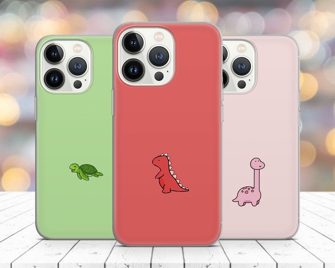 Baby Dinosaur Cute Couple Dino Case for iPhone 14 13 Pro Max 12 11 X XS 8 7, Samsung S20 FE, S21 ...