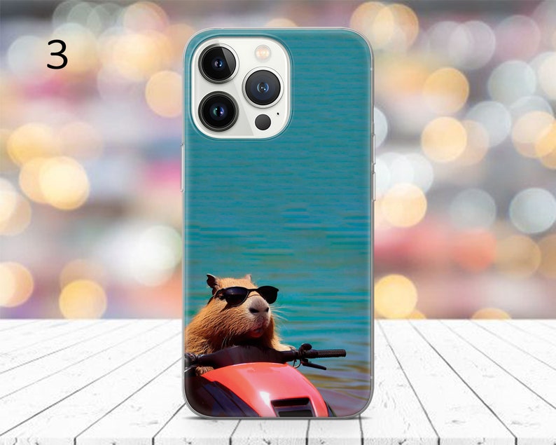 Capybara Giga Chad Case Cover Jetski Meme Phone for iPhone 14 13 Pro ...