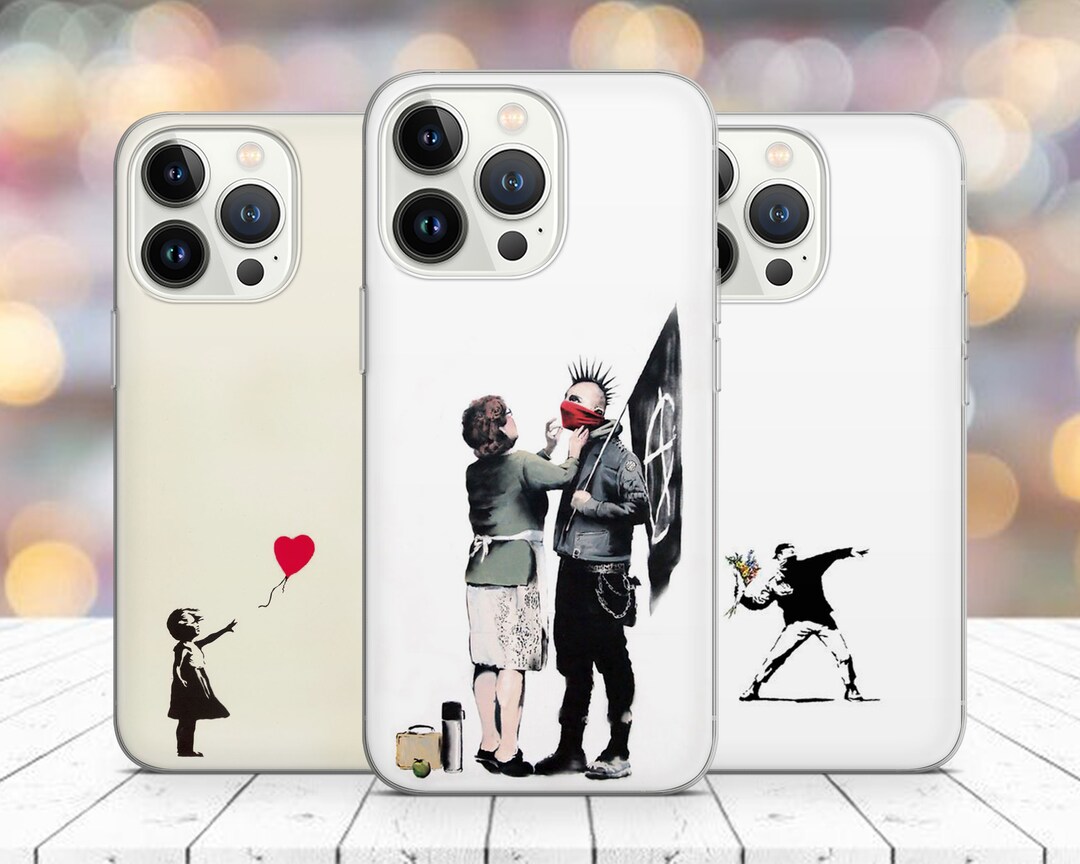 Banksy Balloon Girl Urban Graffiti Stencil Phone Case for iPhone 14 13 ...