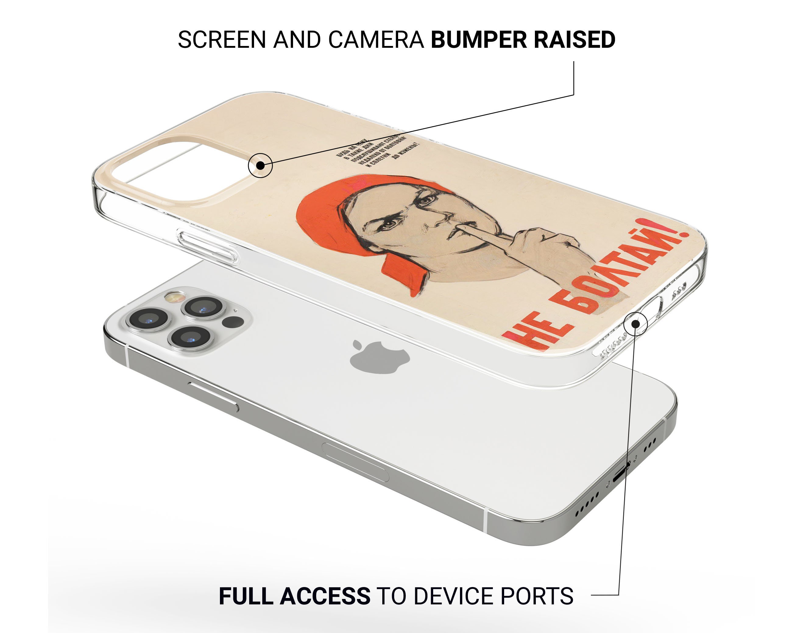 Soviet Legendary Poster Communism Phone Case Cover for iPhone 14 13 Pro ...