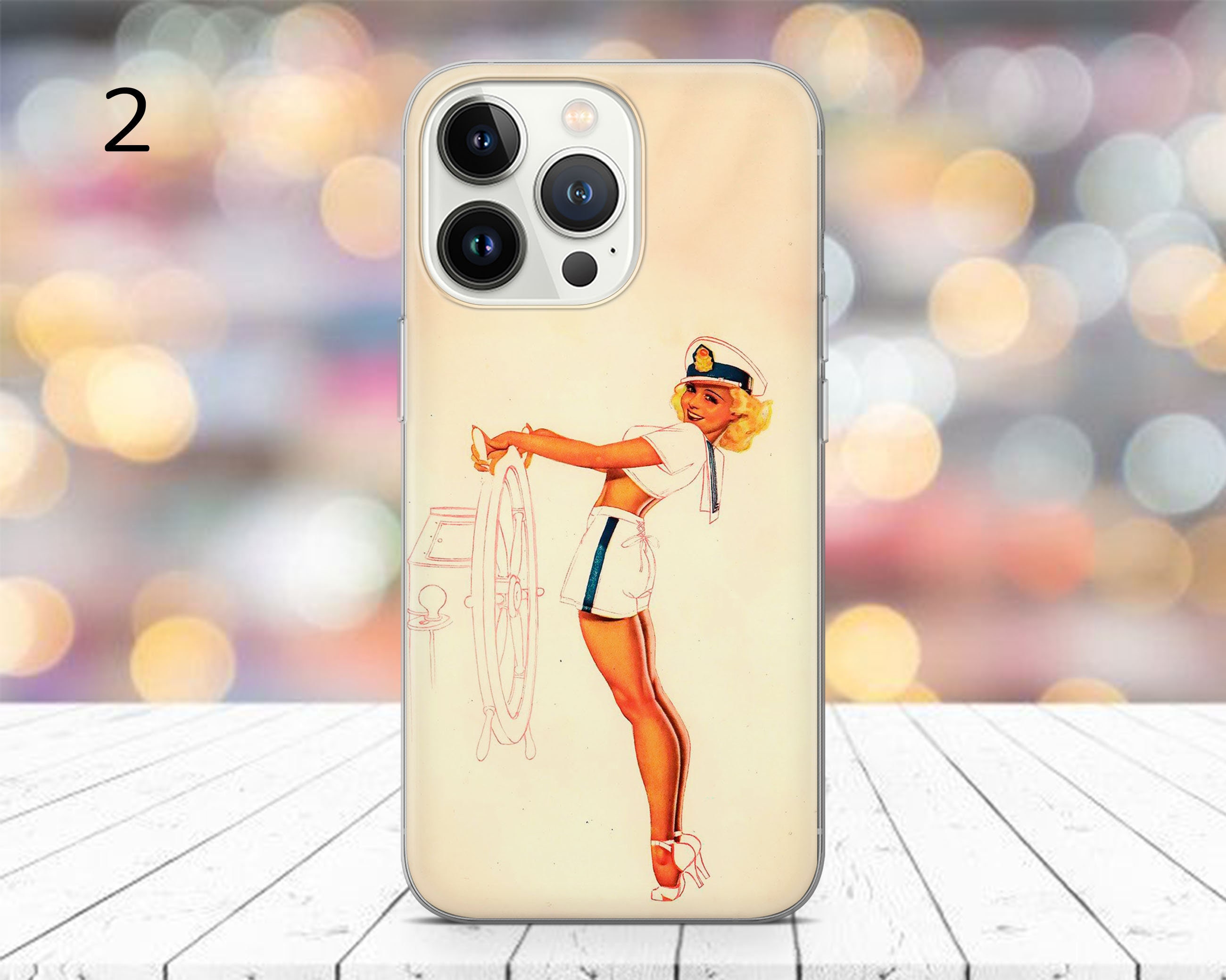 50s Pinup Style Sexy 1950s Phone Case Cover for iPhone 14 13 Pro Max 12 ...