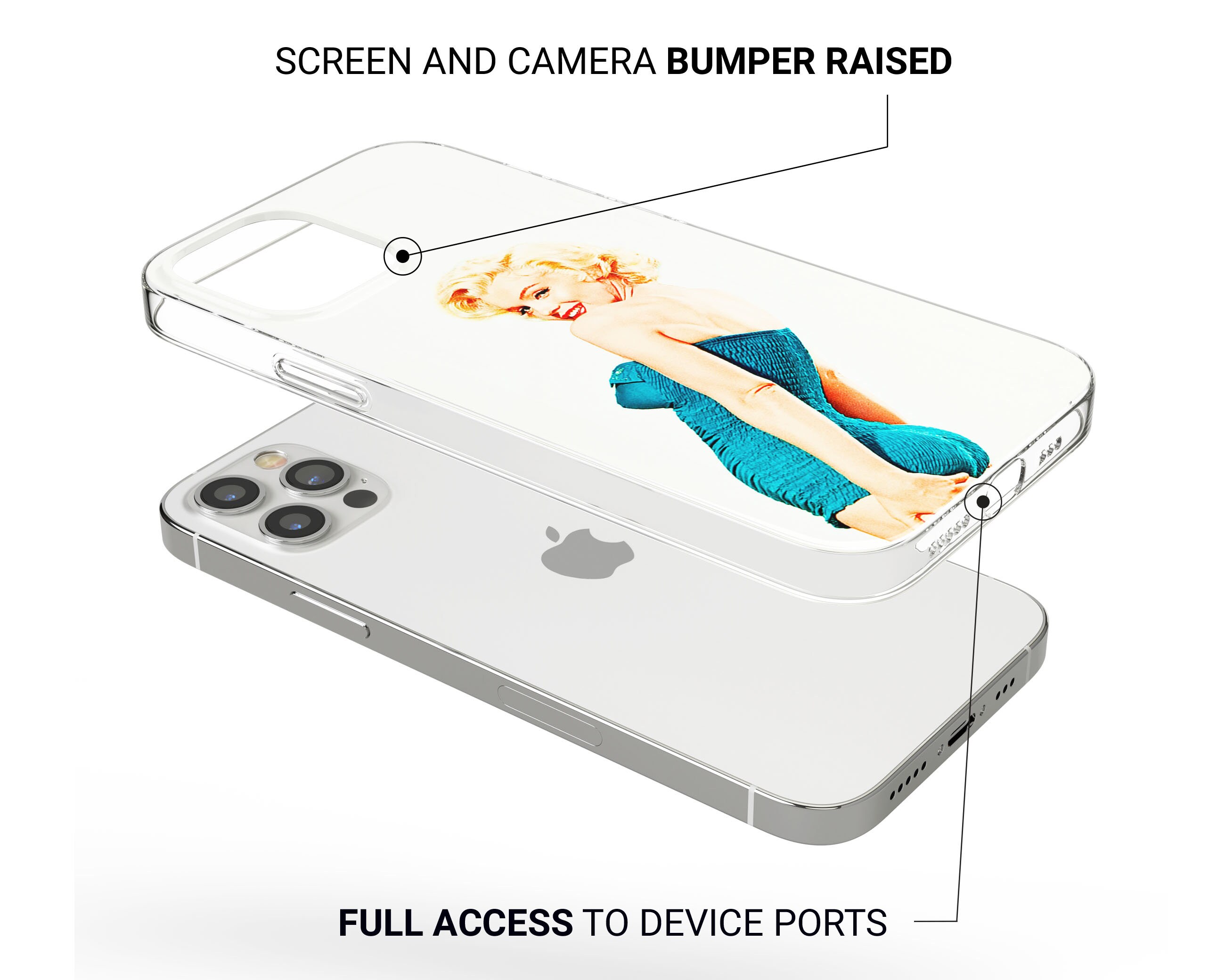 50s Pinup Style Sexy 1950s Phone Case Cover for iPhone 14 13 Pro Max 12 ...