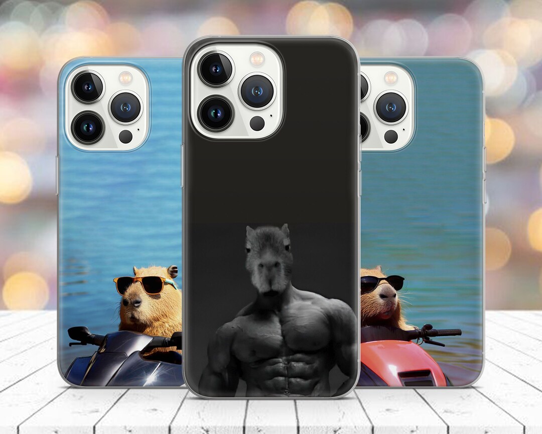 Capybara Giga Chad Case Cover Jetski Meme Phone for iPhone 14 13 Pro ...